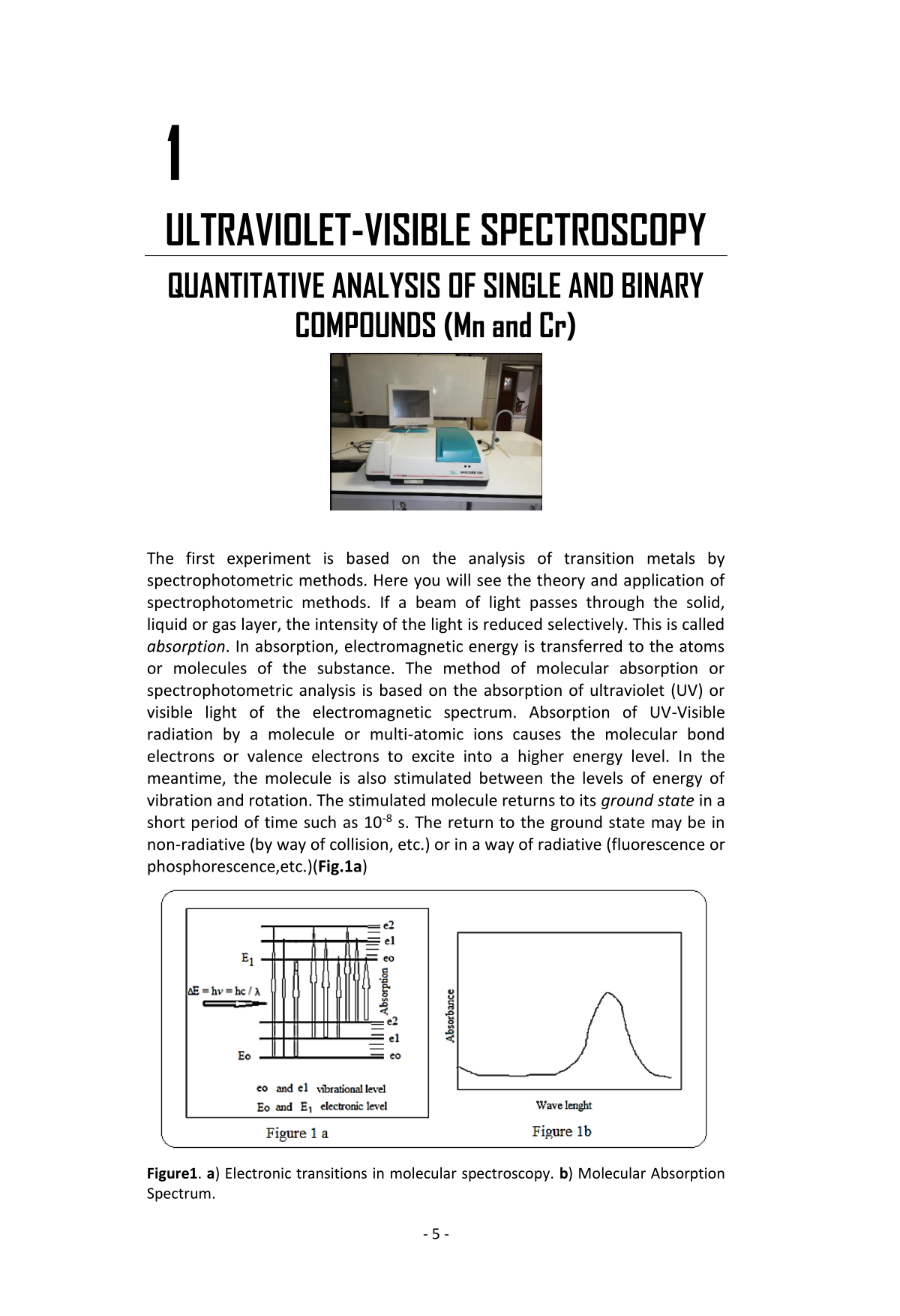 Instrumental Analysis Laboratory Manual | ADVERTI